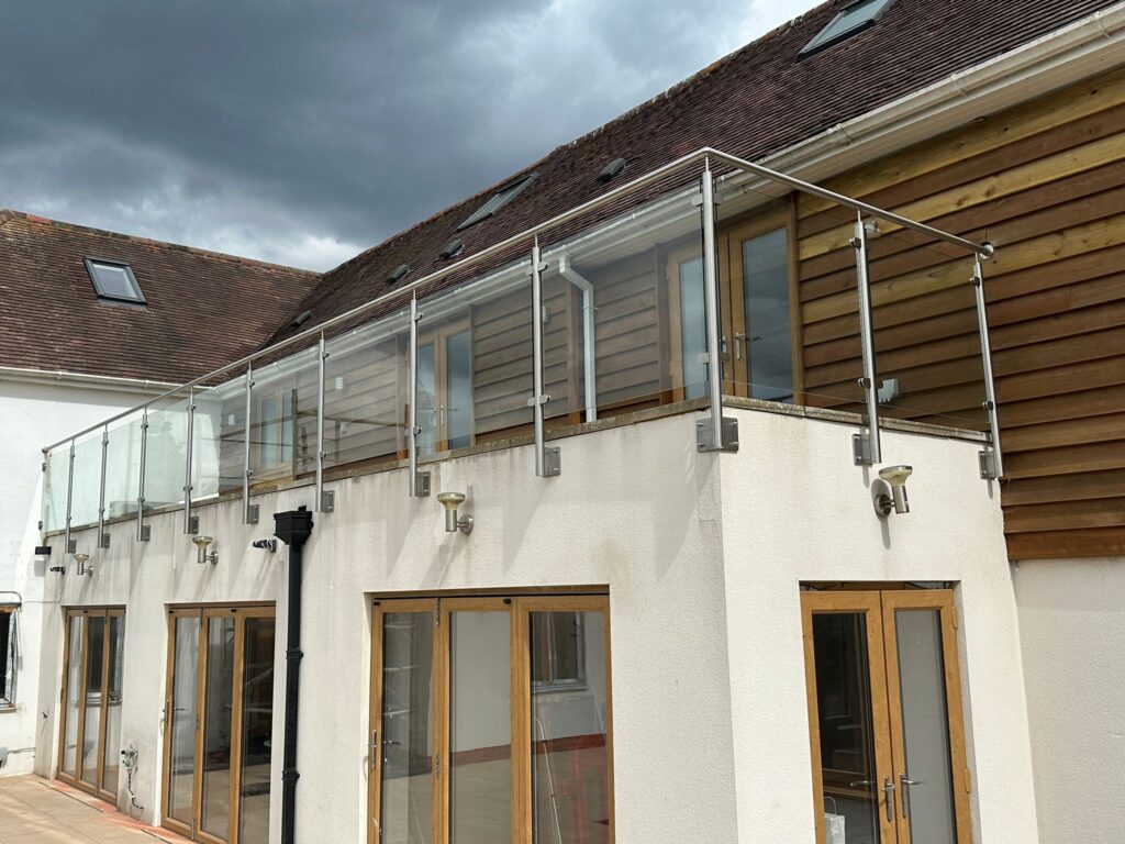 Side-Fix Stainless Steel and Glass Balustrade on a Terrace - Glass ...